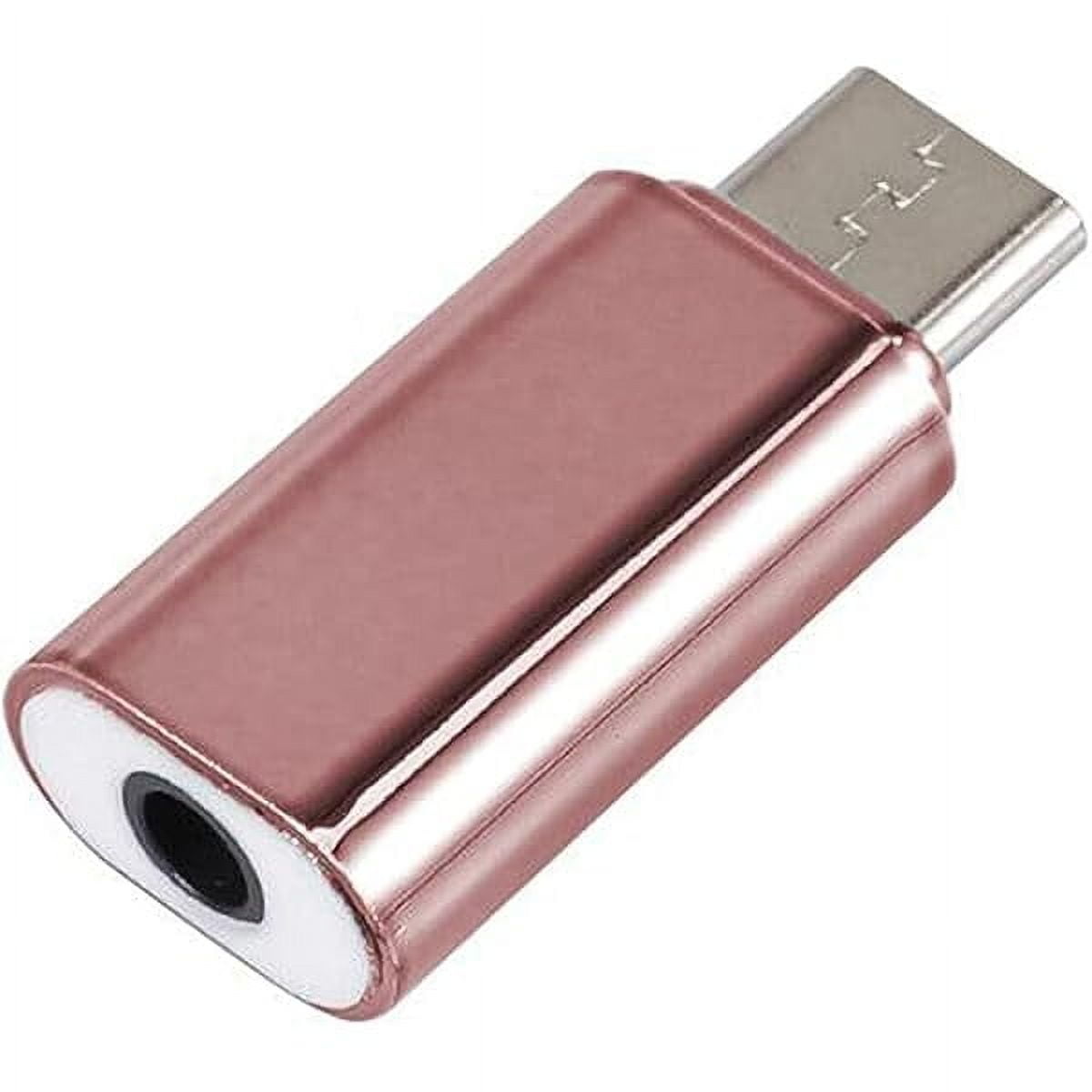 Pink Adapter, Portable Plug Play Mini Type C to 3.5mm Headphone Jack ...