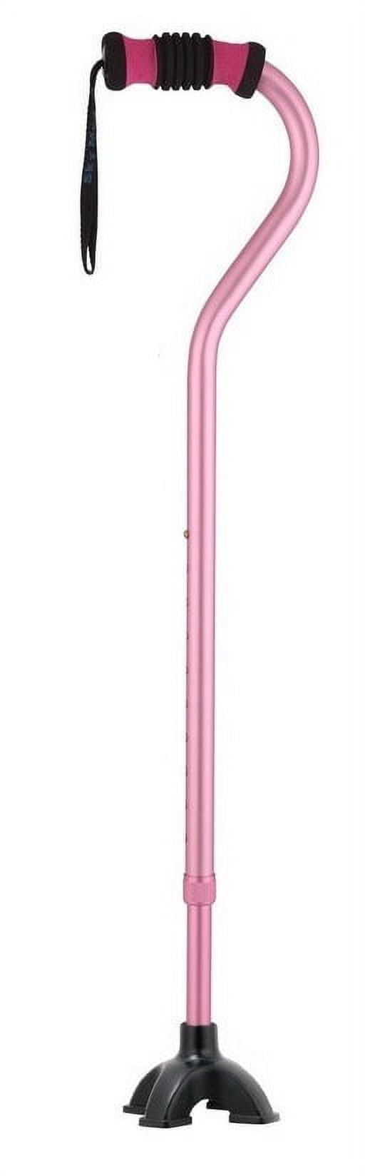 Pink Adjustable Cane for Women - Lightweight & Sturdy Offset Walking ...