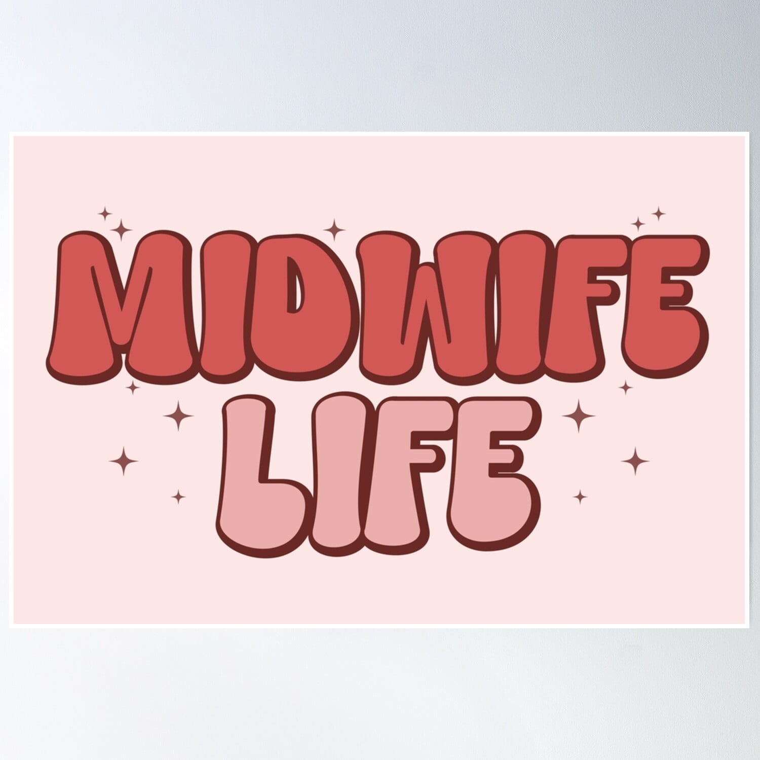 Pink Aesthetic Minimalist Retro Midwife Design | Apprentice Midwife ...