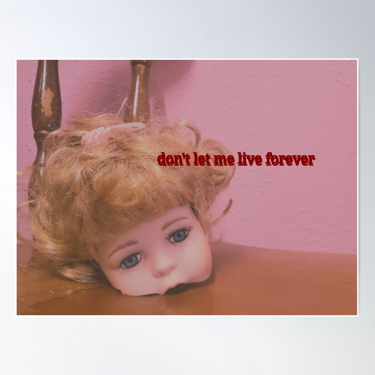 Pink Aesthetic Weirdcore Broken Doll Poster Wall Art, Modern Wall Decor ...
