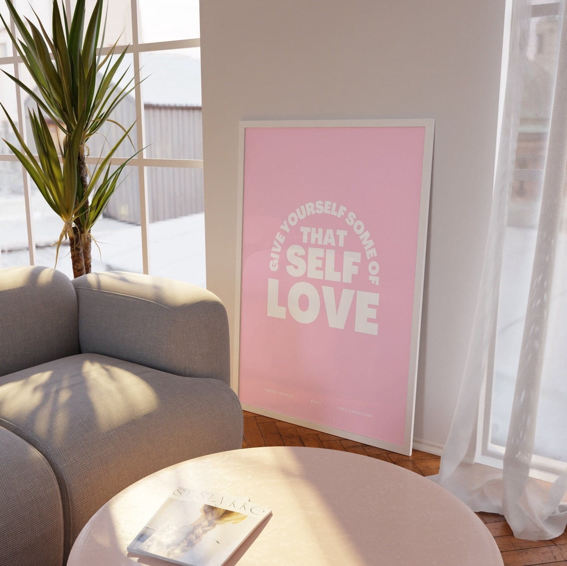 Pink Affirmation Poster, Trust The Process, Retro Poster, College Dorm ...
