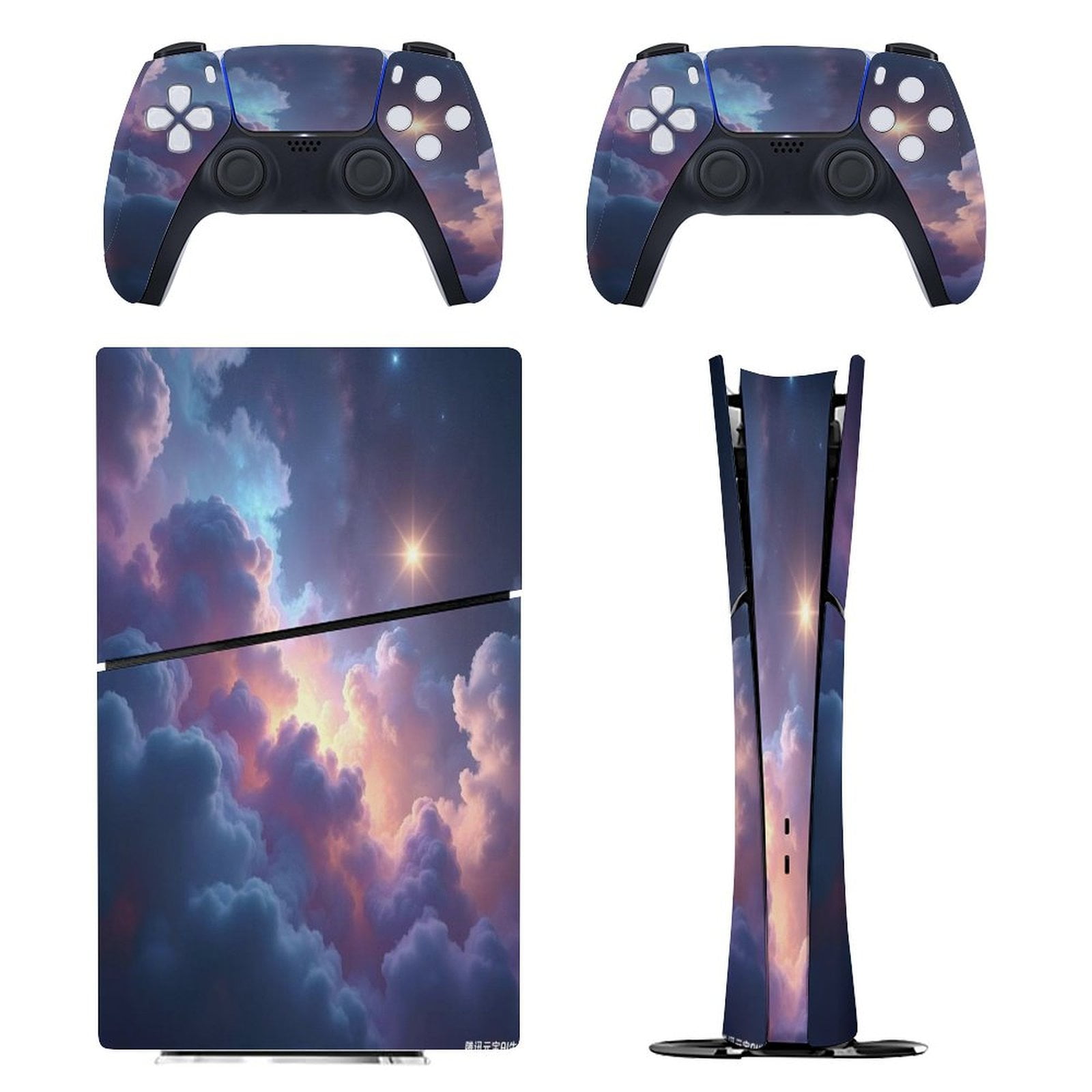 Pink And Blue Galaxy Sky PS5/PS5 Slim Digital Disc Skin Sticker For ...