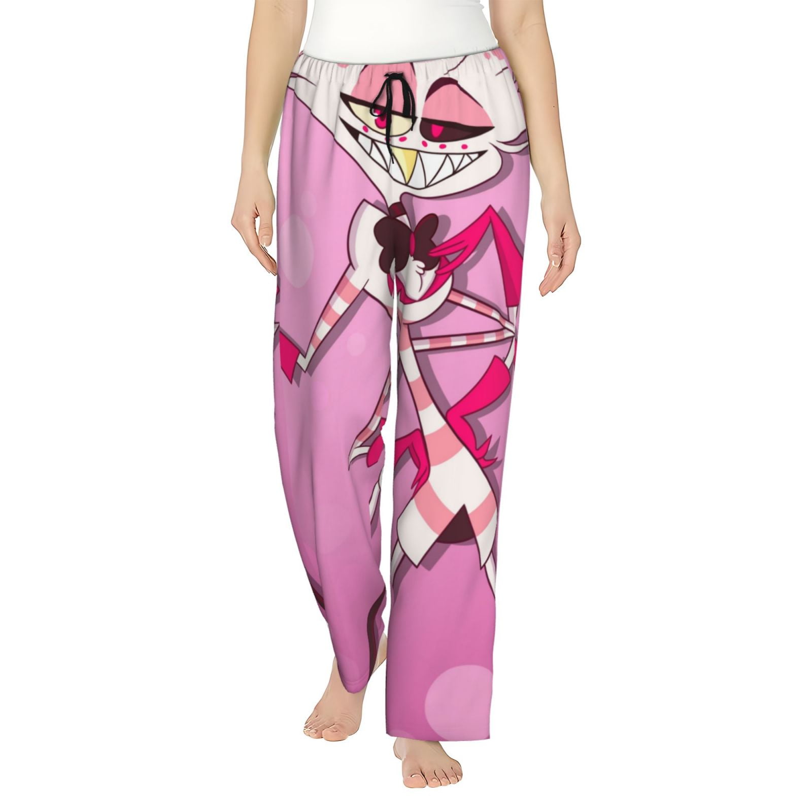 Pink Angel Dust Hazbin Hotel Women's Pajama Pants Lounge Daily Novelty ...