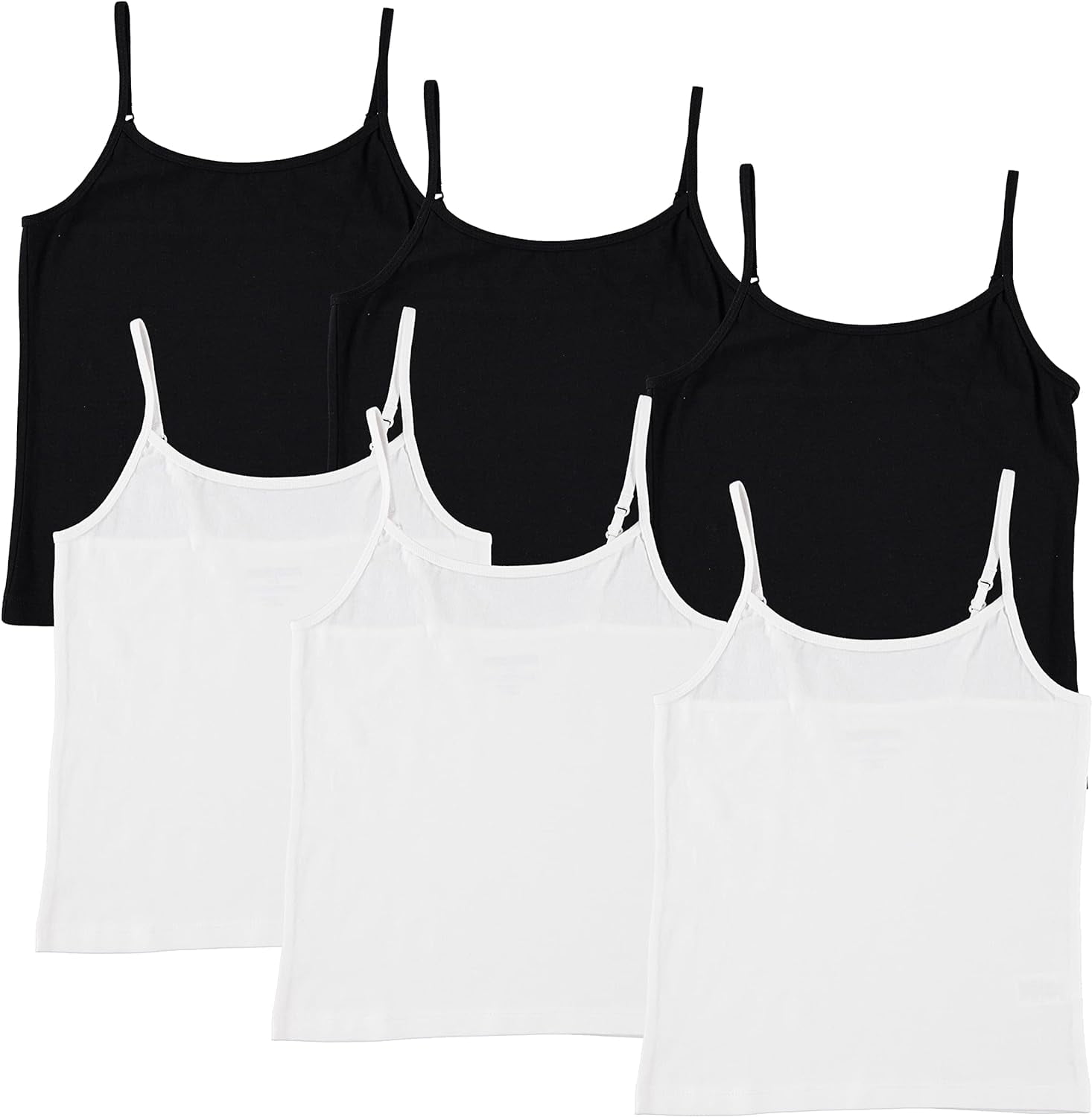 Pink Angel Girls Camisole 6-Pack with Adjustable Straps - Comfortable ...