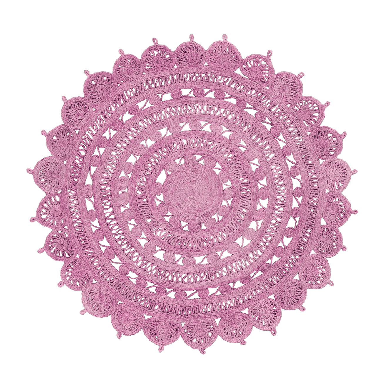 Pink Angkor Round Jute Rug - Walmart.com