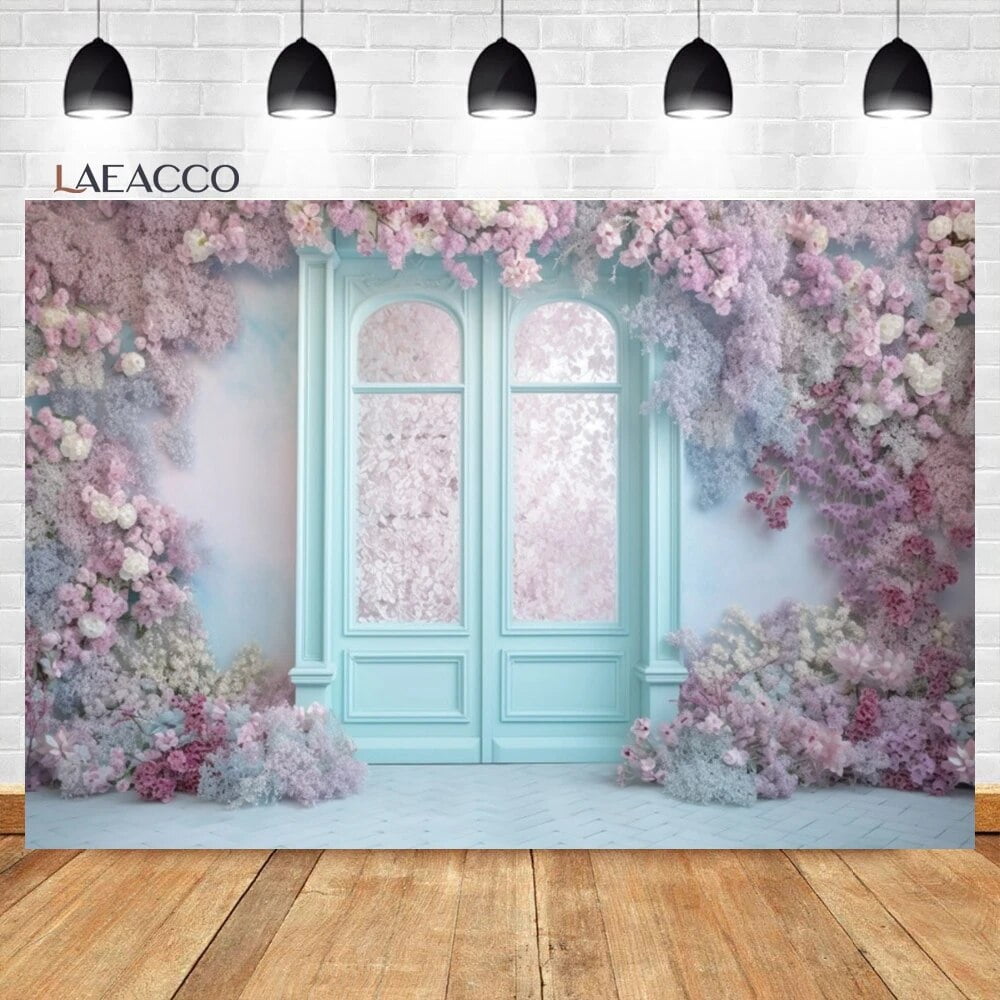 Pink Arch Balloons Floral Girl First Birthday Party Photography ...