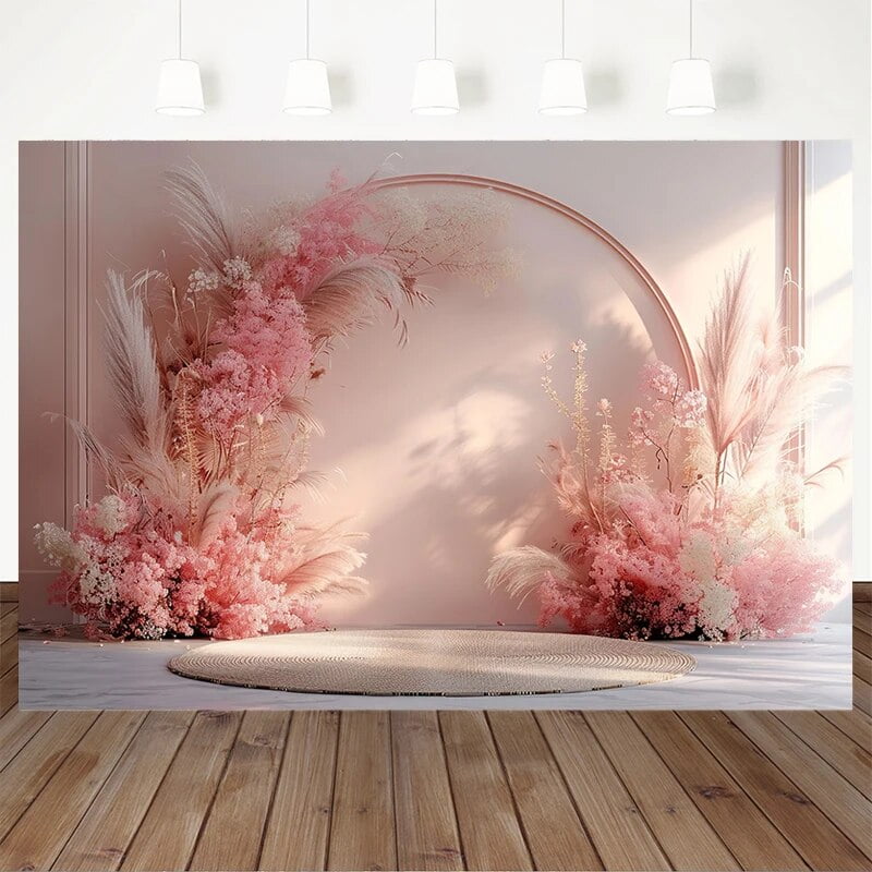 Pink Art Backdrop Photography Princess Bride Photo Wedding Background ...