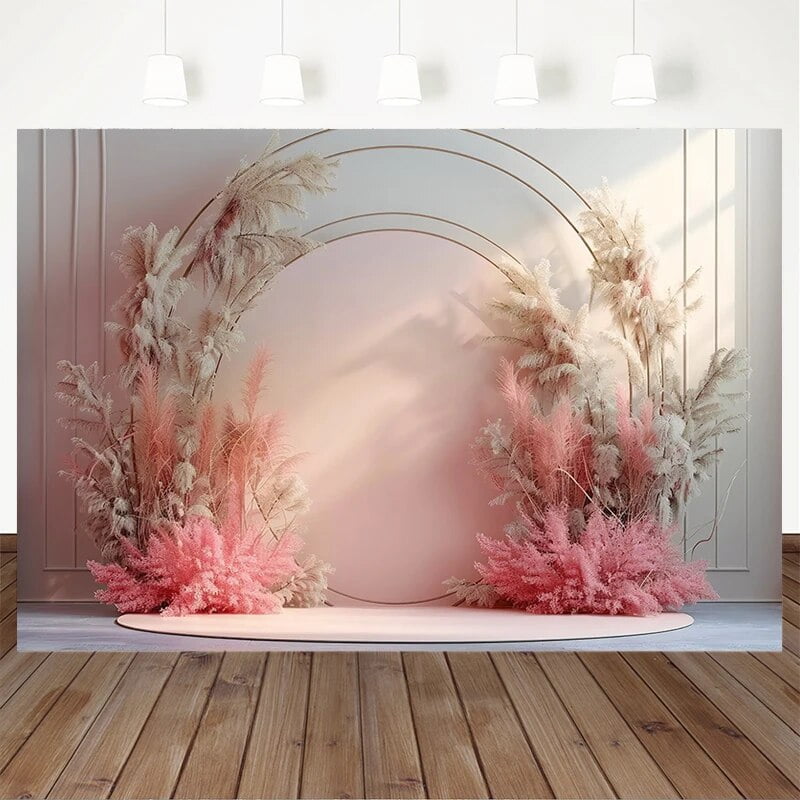 Pink Art Backdrop Photography Princess Bride Photo Wedding Background ...