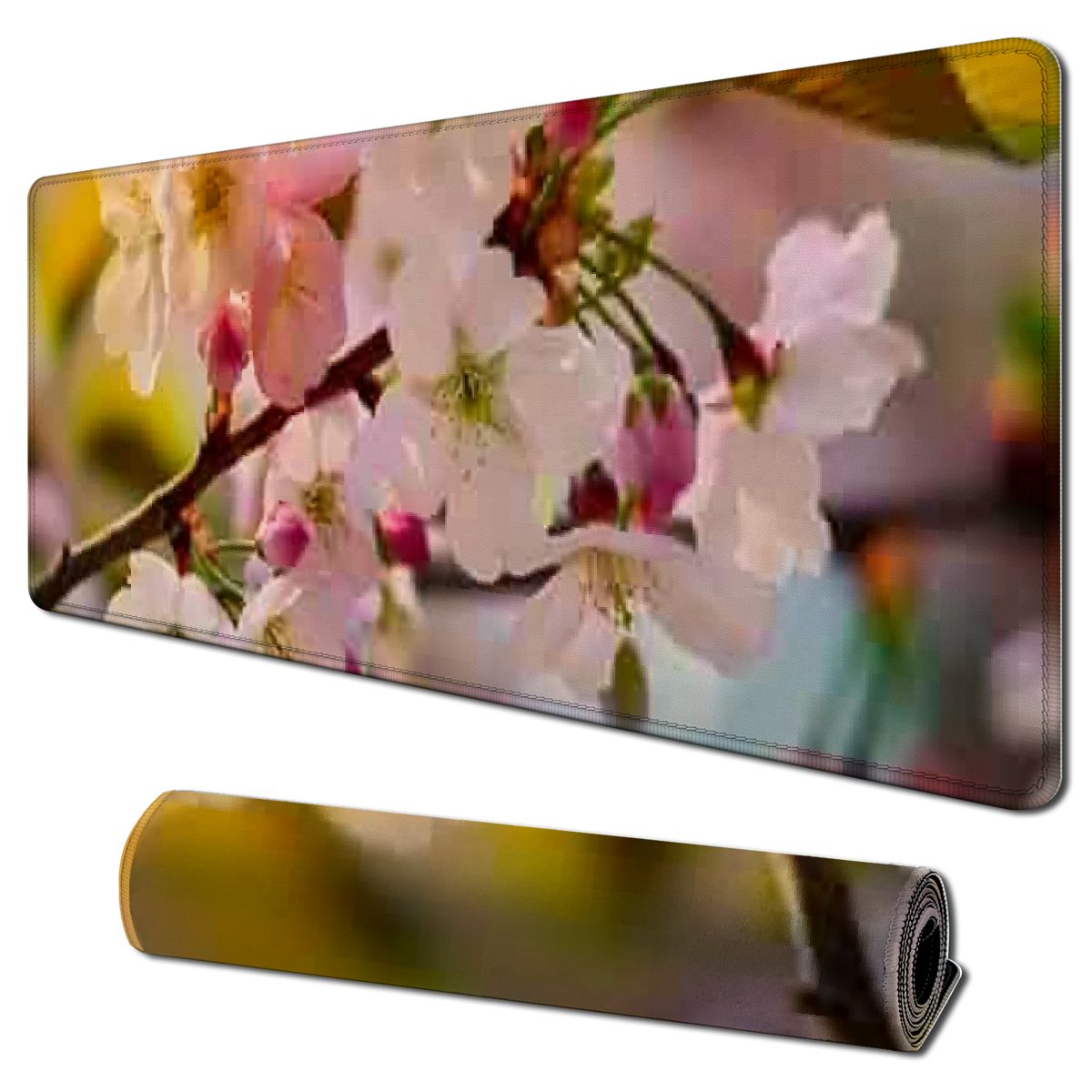 Pink Art Cherry Blossom Mouse Pad, Smooth Premium-Textured Mouse Mat ...