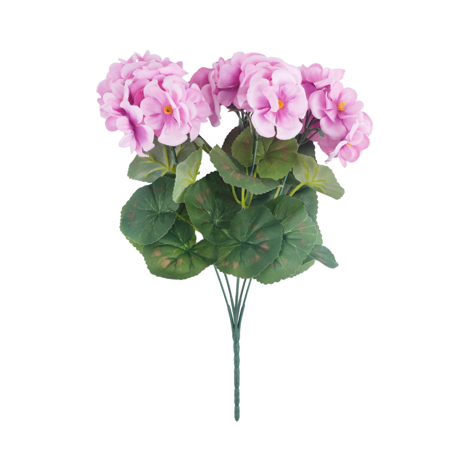 Pink Artificial Geraniums Silk Flowers - UV Resistant Geranium Bush for ...