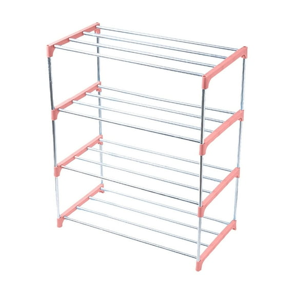 Pink Assemble Easy Shoe Rack Storage Shelf For Home Entryway Dormitory ...