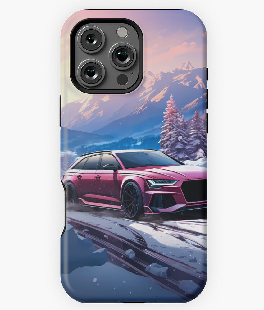 Pink Audi RS6 in Winter Wonderland M13904274 Phone case for iPhone 11 ...