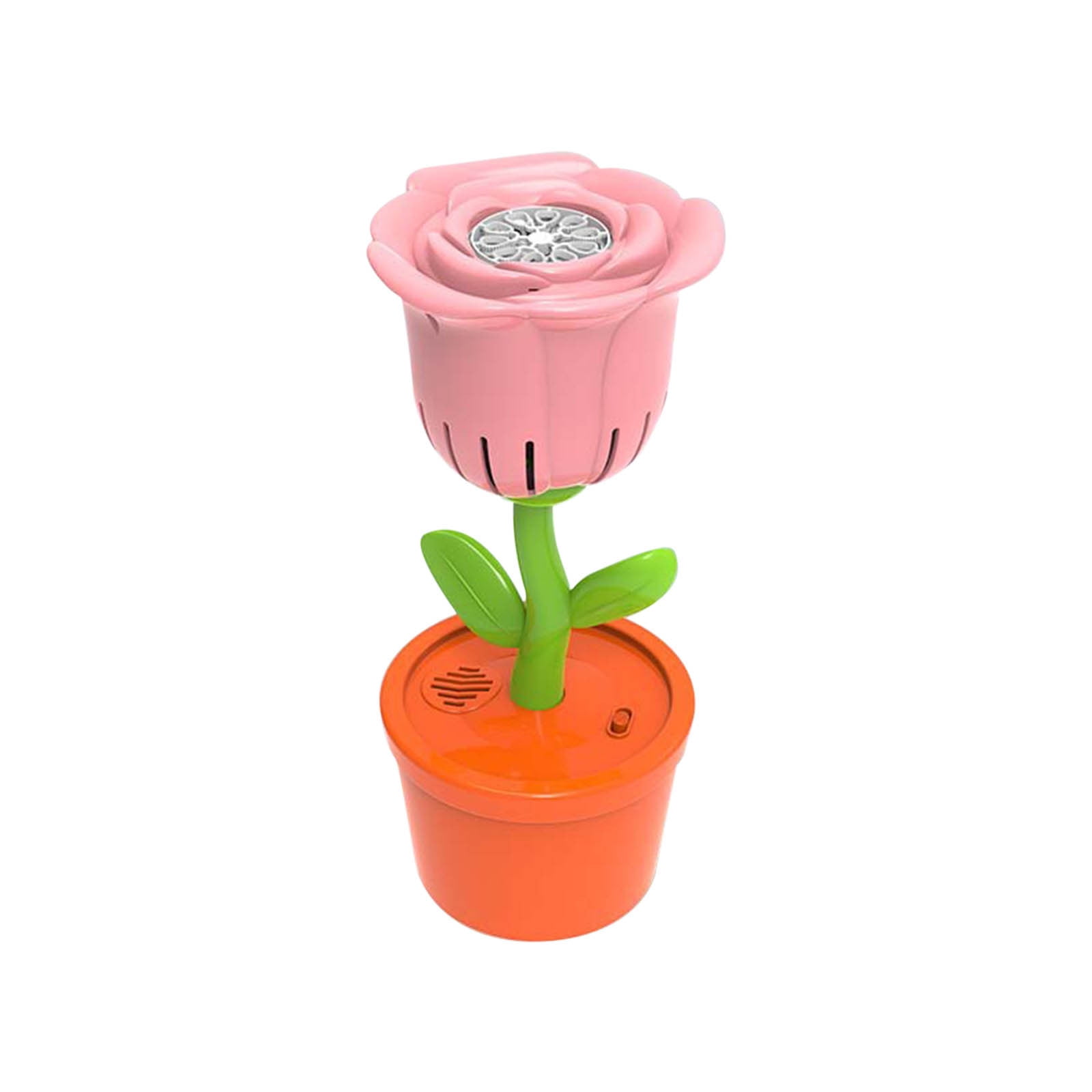 Pink Automatic Bubble Blower Outdoor Garden Toy For Kids Rose Shape ...