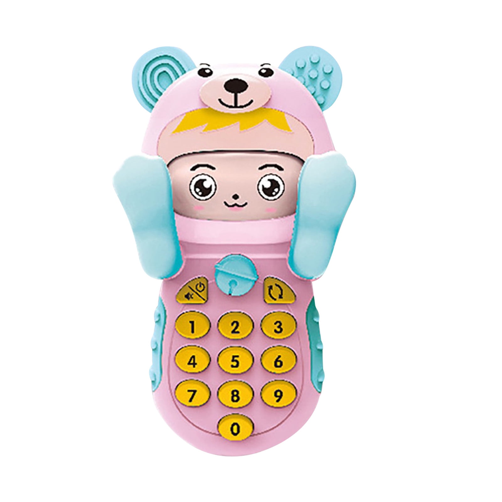 Pink Baby Teething Toy Music Phone Activity Set With Flashing Lights ...