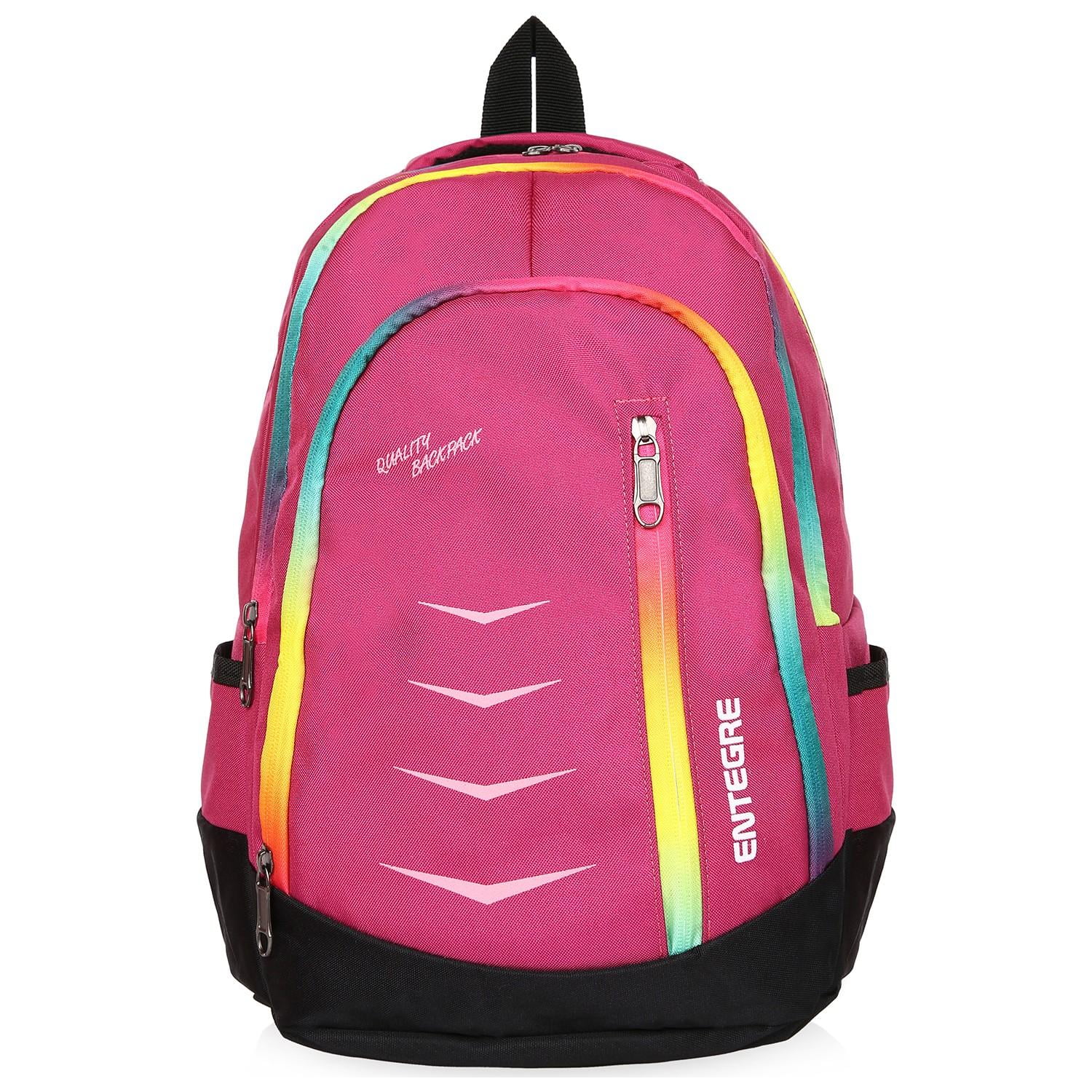 Pink Backpack with Internal Compartment - Daily / Middle School / High ...