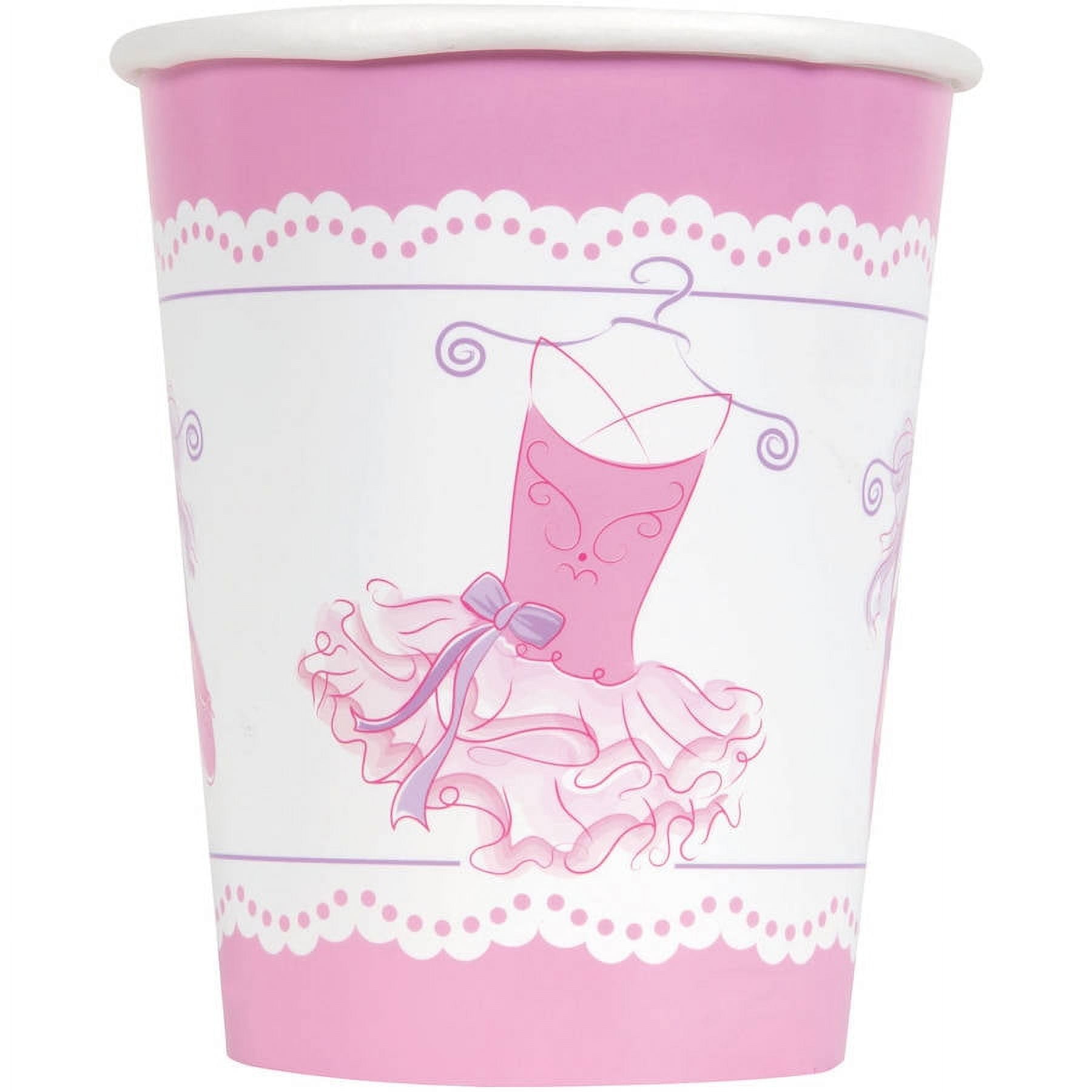 Pink Ballerina Paper 9oz Cups, 8ct - Walmart.com