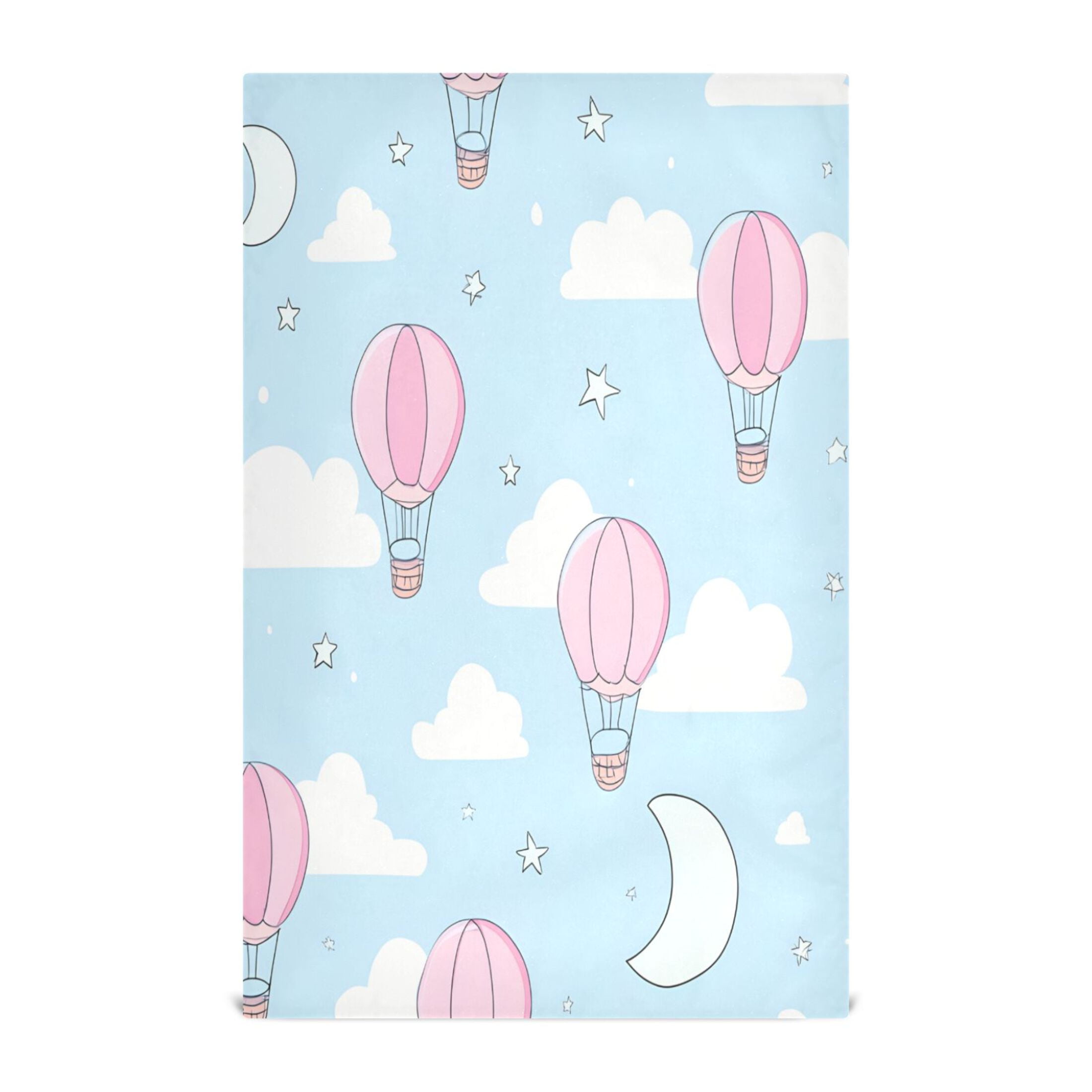 Pink Balloon Sky Kitchen Towels Dishcloth Decorative Waffle Towels ...