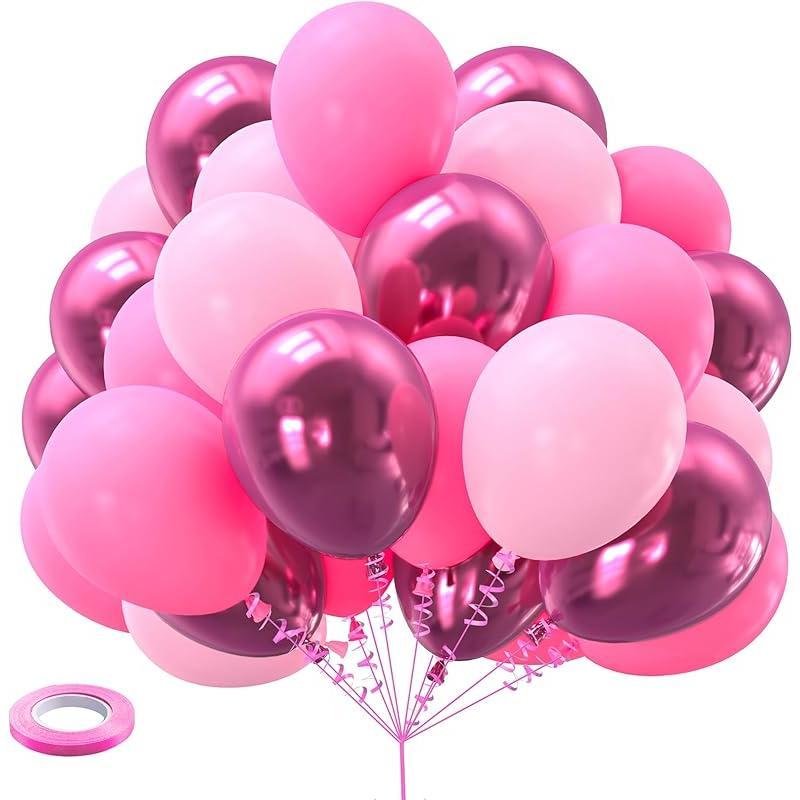 Pink Balloons Metallic Hot Pink Balloons Light Pink Dark Magenta Pink ...