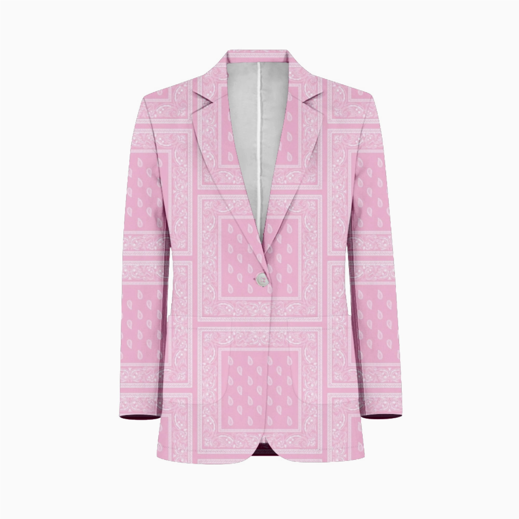 Pink Bandana Mens Suits Shawl Collar Slim Fit Suit Mens Groom Jacket ...