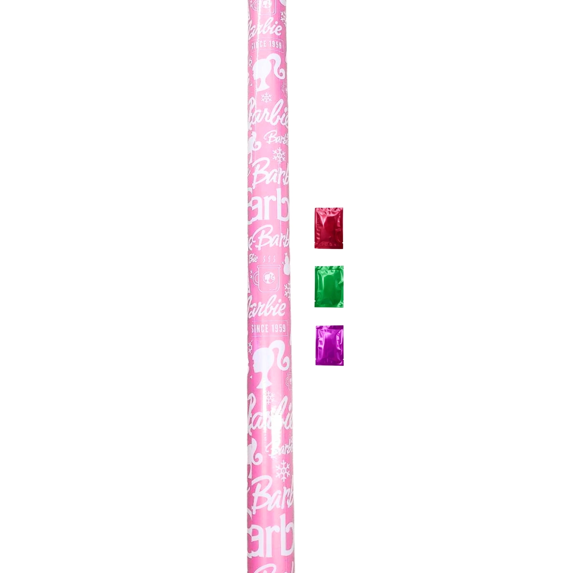 Pink Barbie Christmas Wrapping Paper 1 Roll 50 Sq Ft, Jumbo Gift Wrap ...