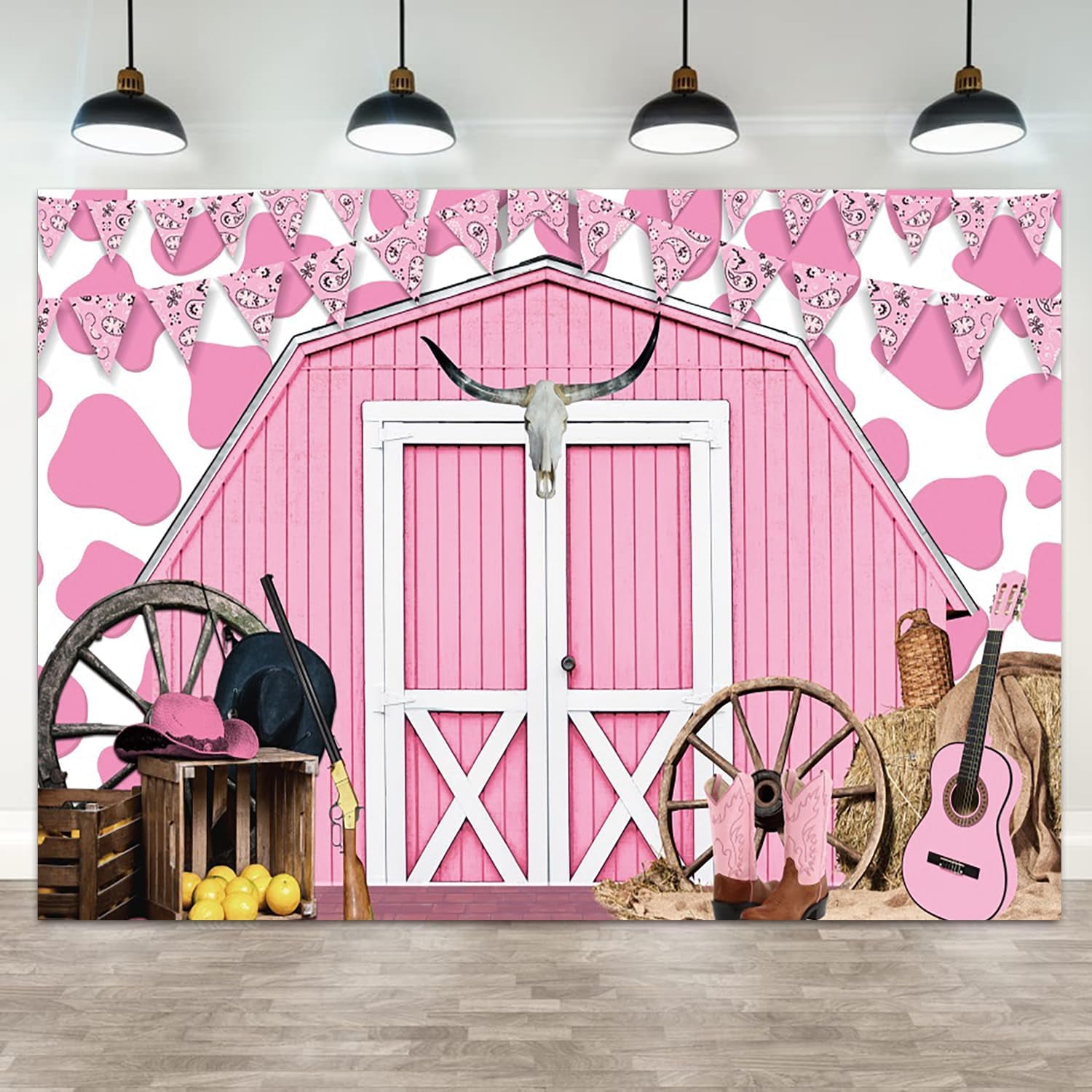 Pink Barn Door Backdrop Wooden Barn Door Farmhouse Photography ...