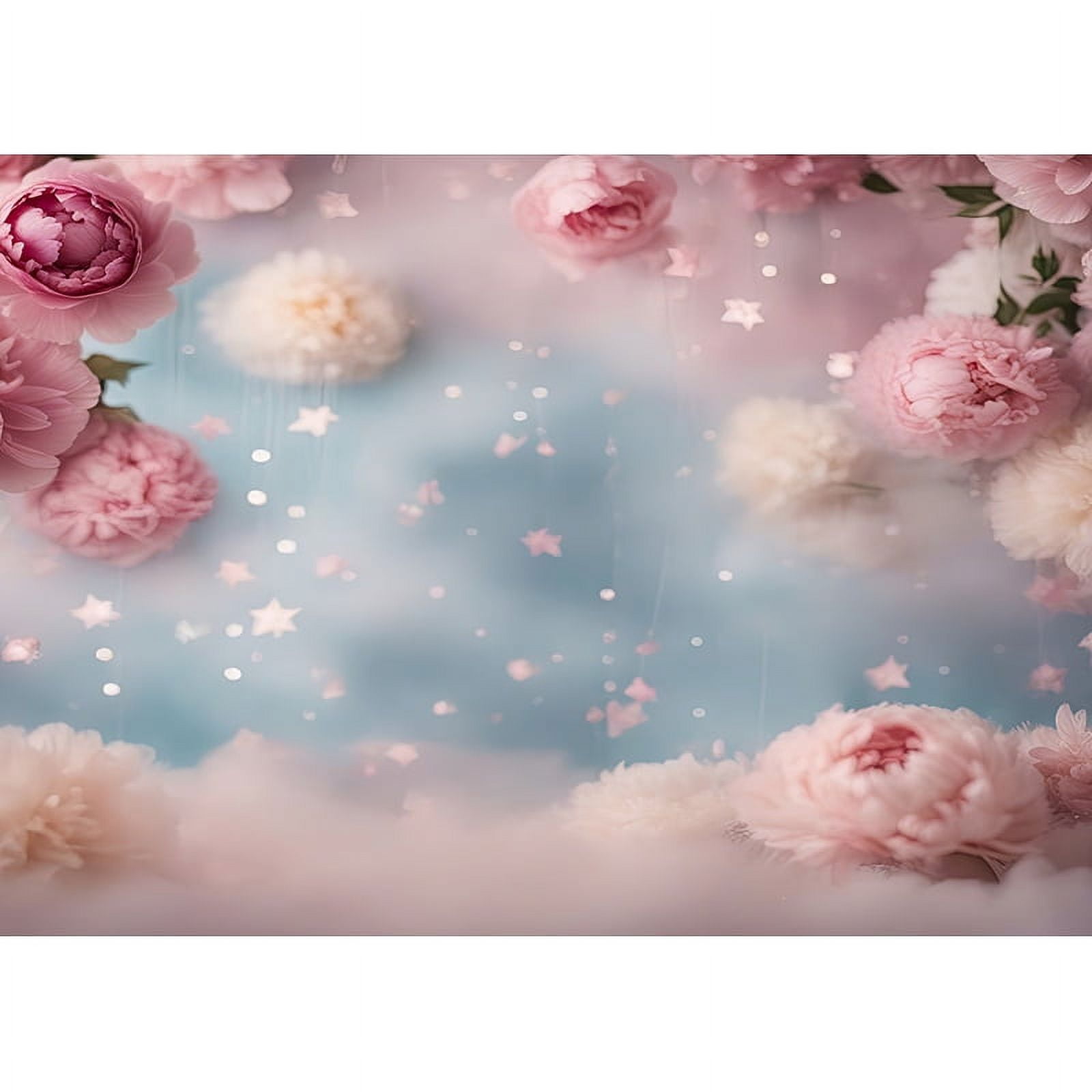 Pink Bear Digital Background for Baby Birthday Cake Smash Studio ...