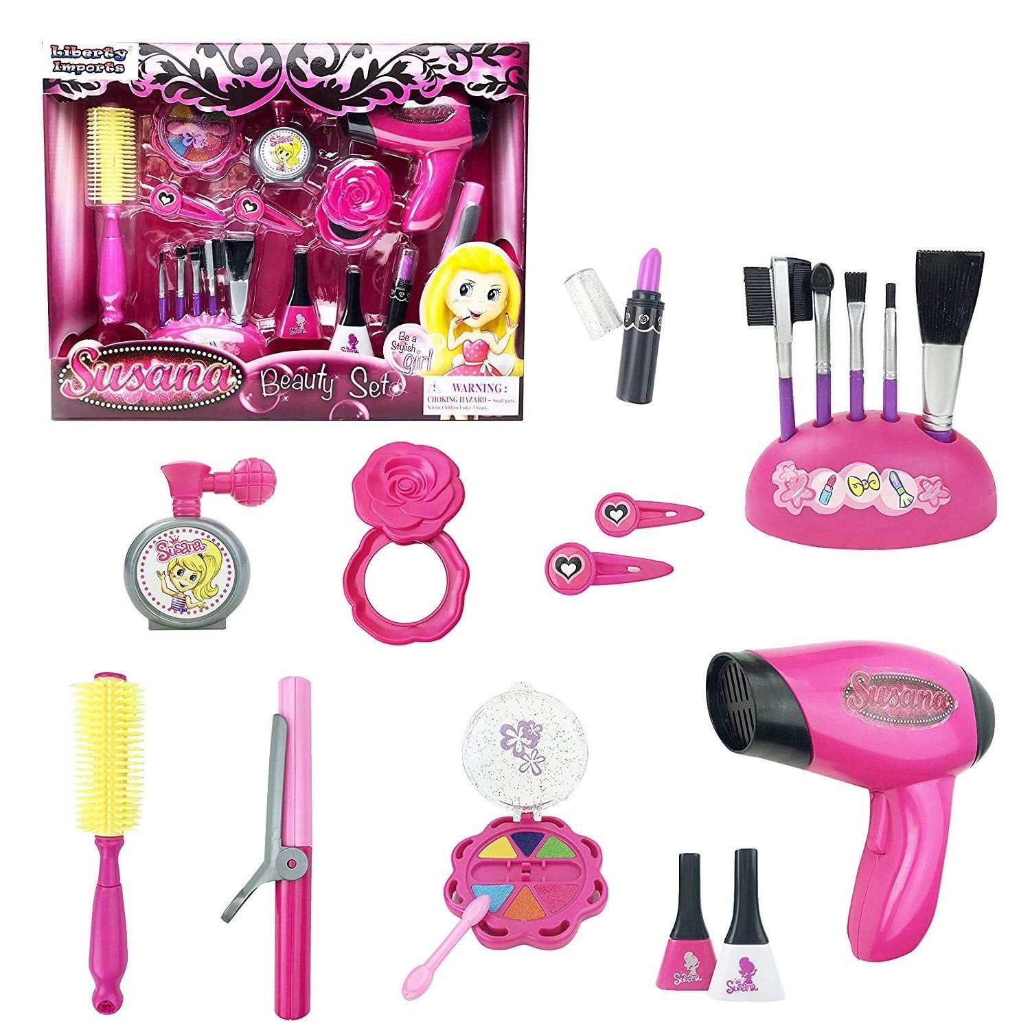 Pink Beauty Fashion Hair Salon Play Set - Walmart.com