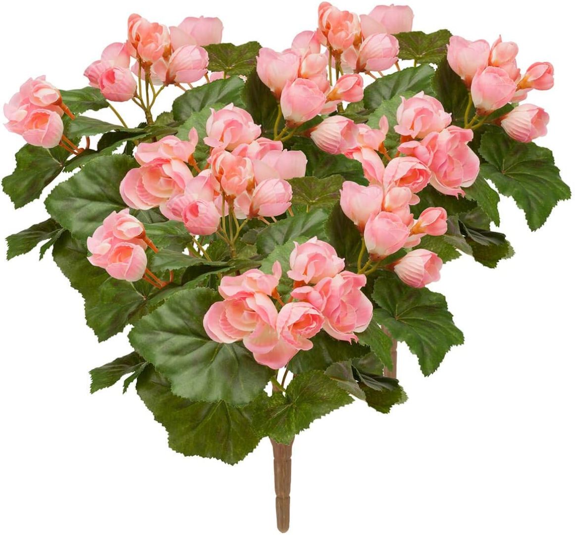 Pink Begonia Bush by ZXXPTM, Set of 3 - Walmart.com