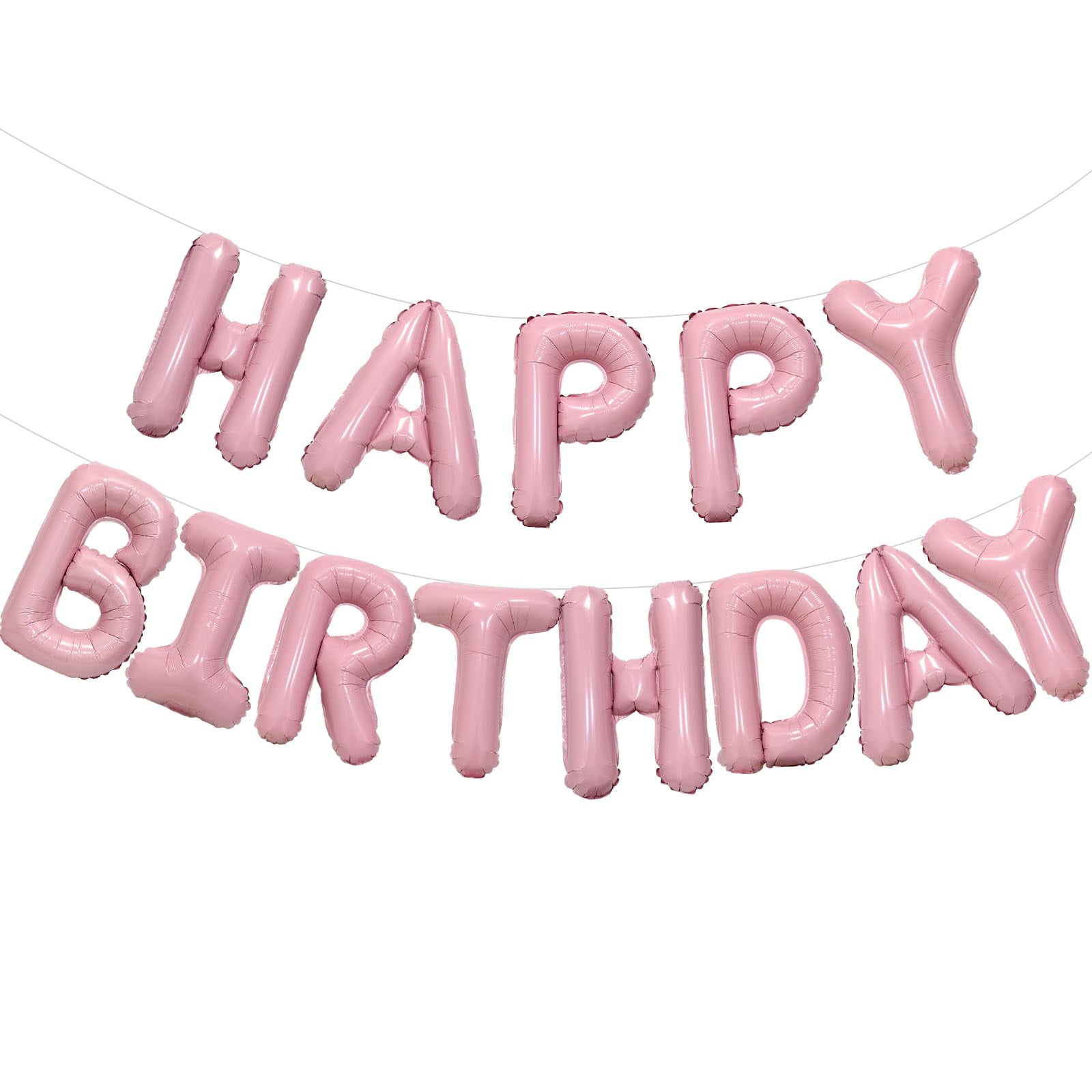 Pink Birthday Decorations, Happy SSF20 Birthday Banner, 16 pcs 12 inch ...