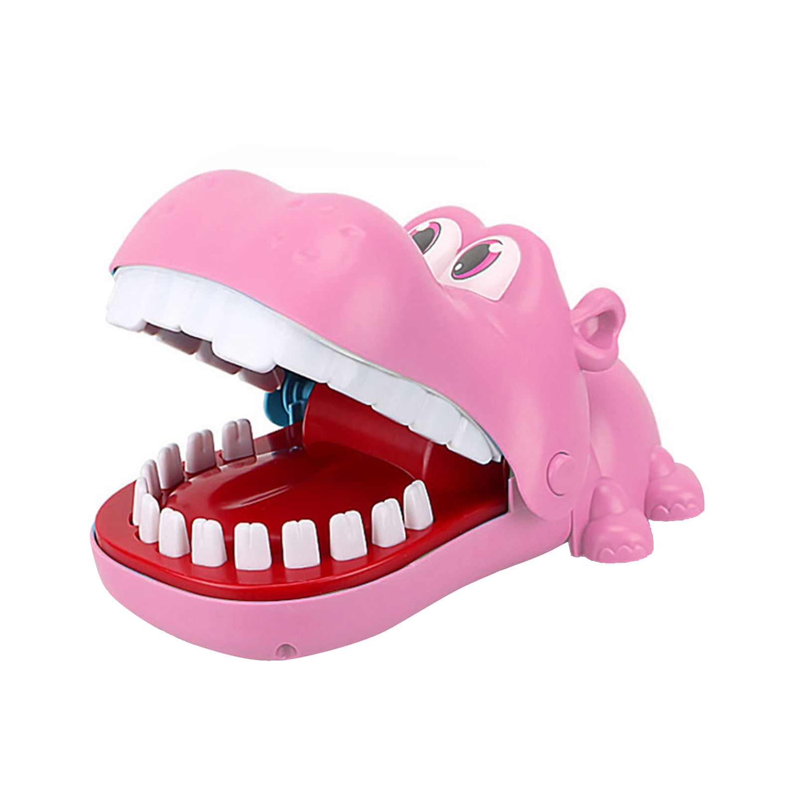 Pink Biting Finger Toy Hippo Dog Dinosaur Shape Plastic Interactive ...