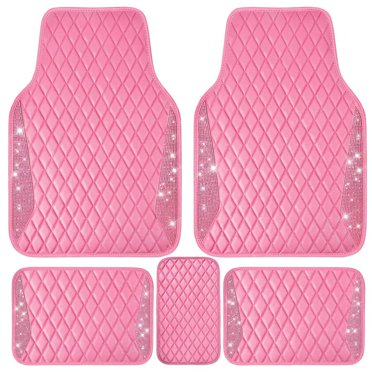 Bling Car Floor Mats Full Set, Universal Fit Most Cars,SUV, Trucks, 4 ...