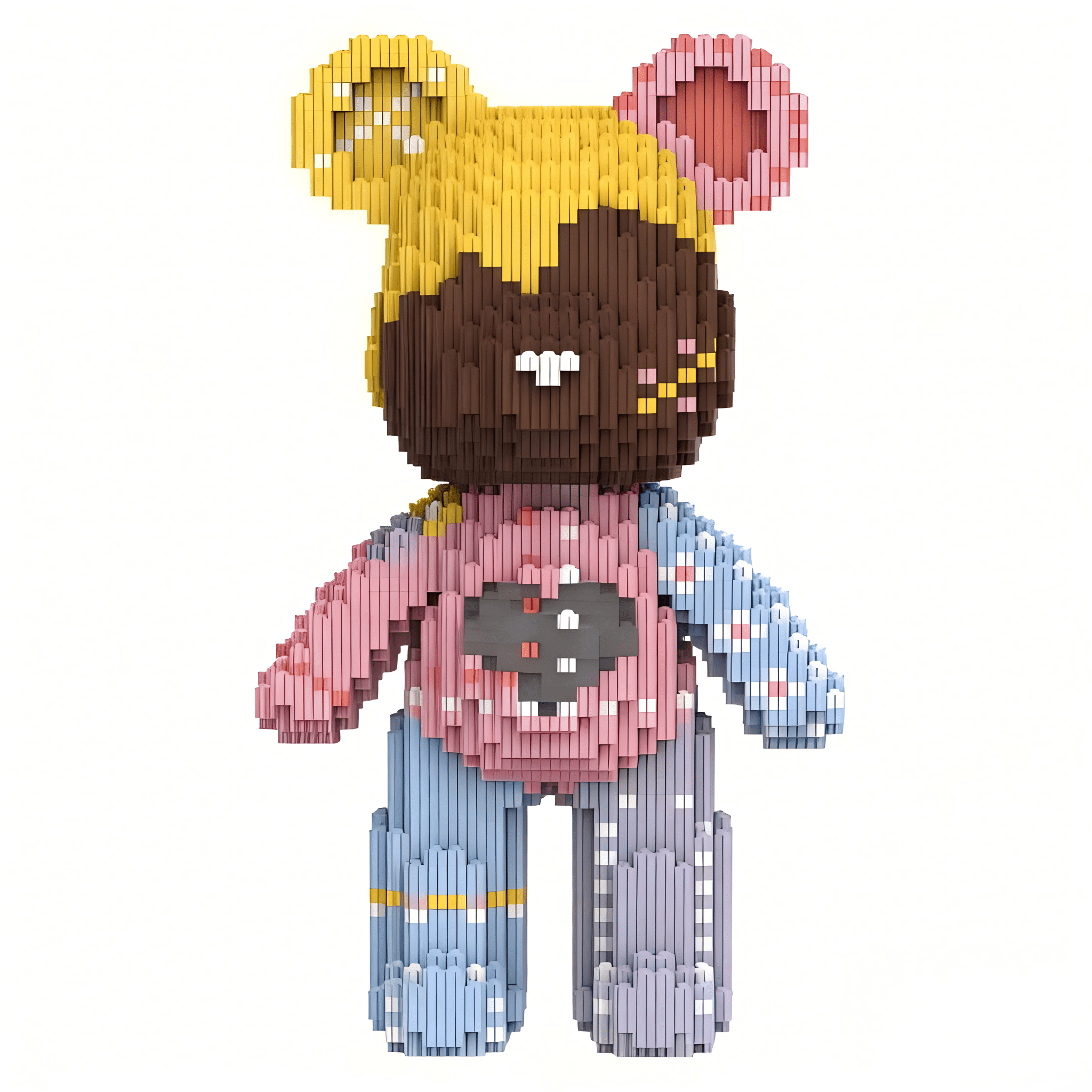 Pink & Blue Bear Building Block, Cute Bear Decor, Gift for Birthdays ...