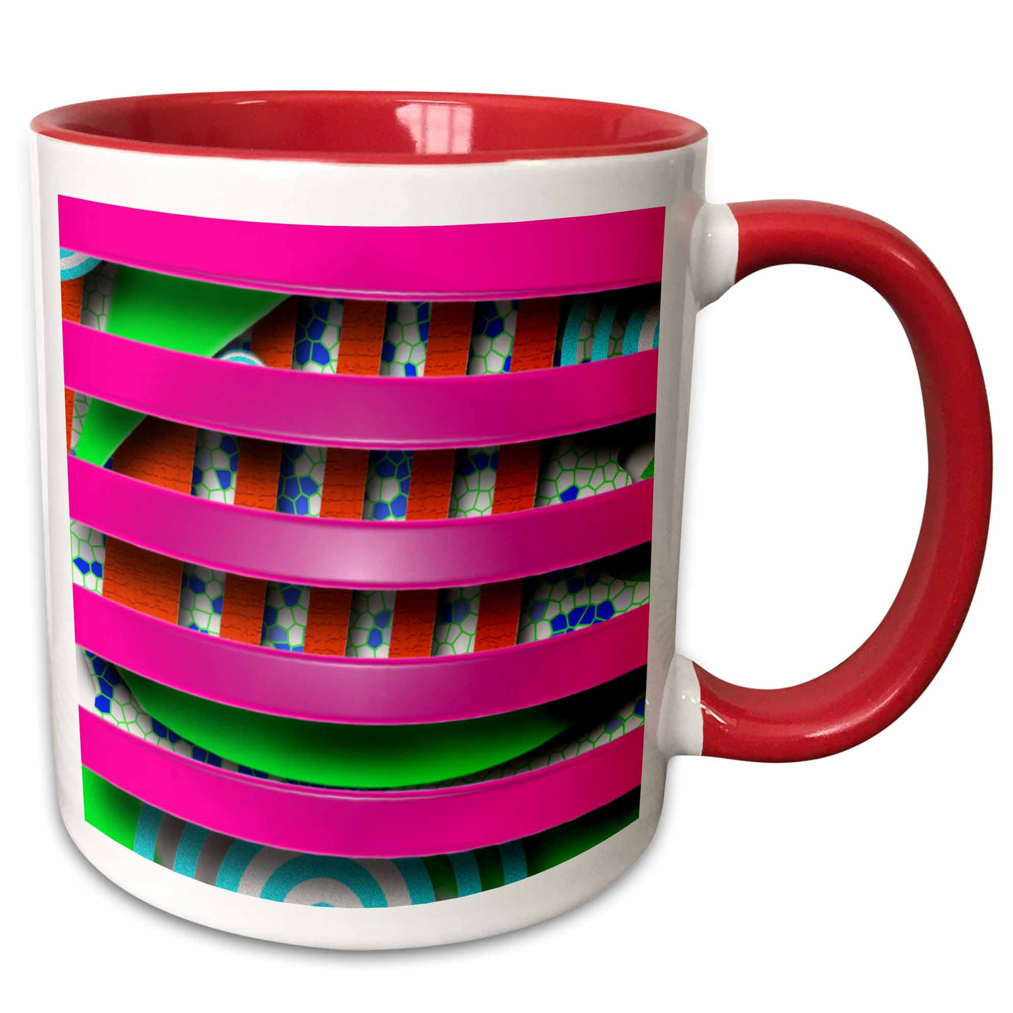 3drose, Pink, Blue, Green and Purple with Plastic Stripes and Textures ...