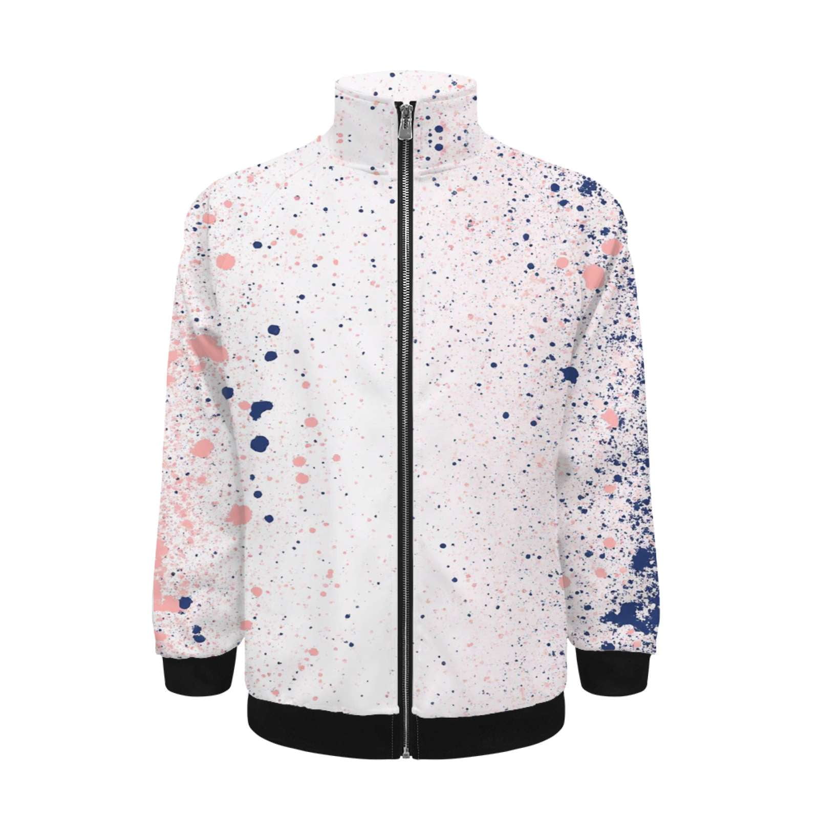 Pink Blue Paint Splatter Art Jacket Men's Street Cool Long Sleeves Coat ...