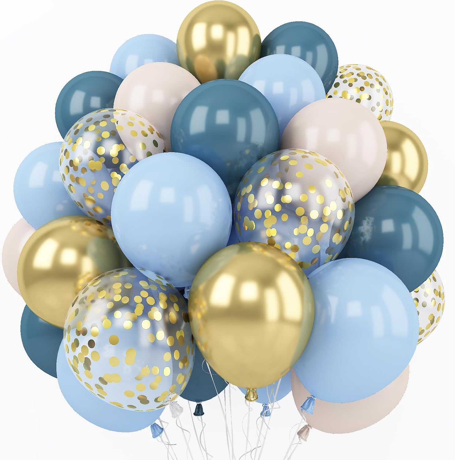 Pink Blue Purple Balloon, 60 Pcs 12 Inches Hot Pink Metallic Purple ...