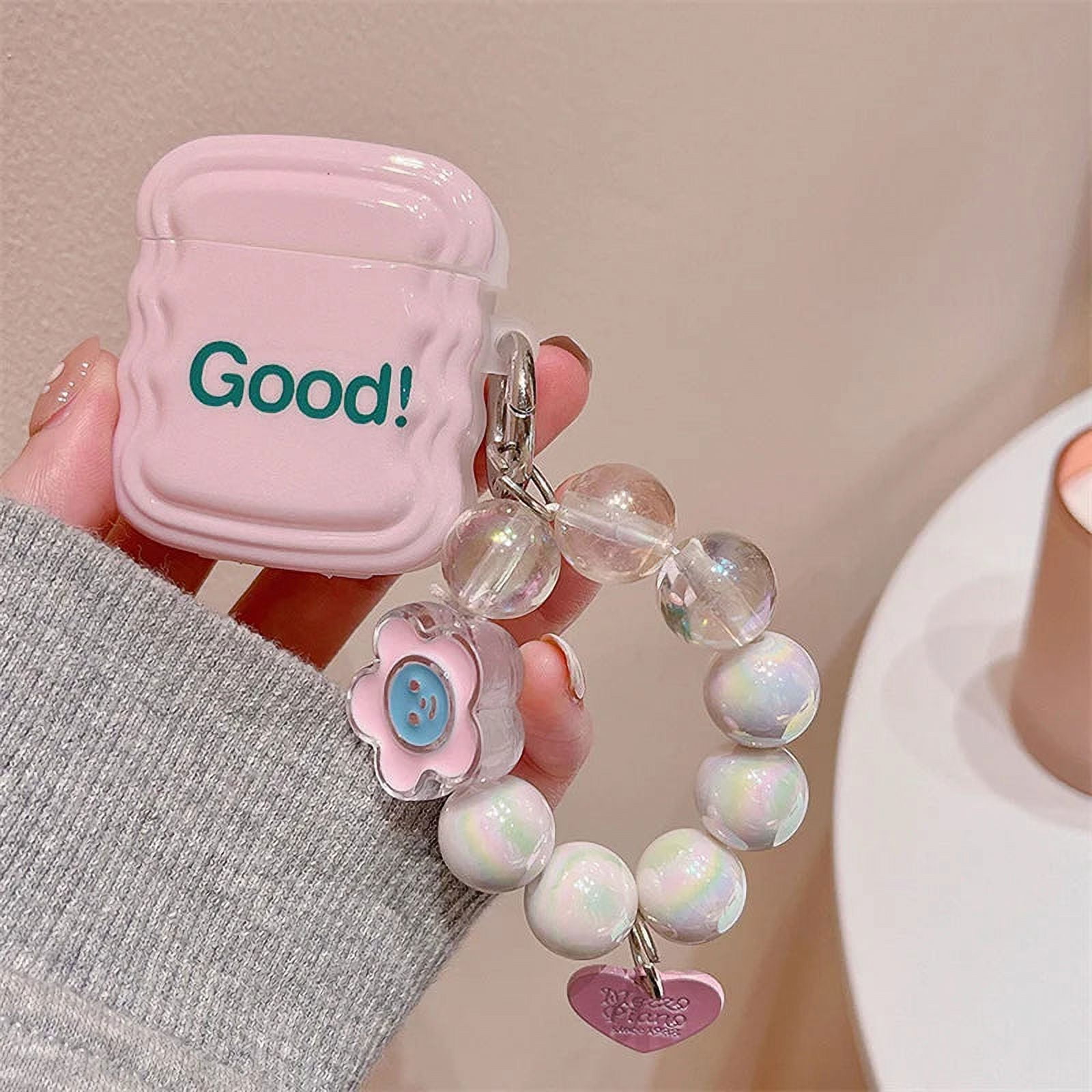 Pink Bluetooth Headset Charging Box For Airpods 1 2 Pro With Laser Bead ...