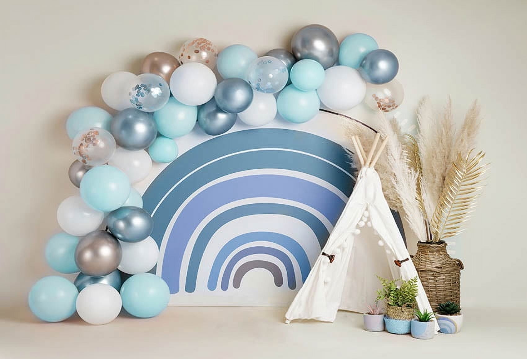 Pink Bohemian Balloons Boho Girl Boy 1st Birthday Party Cake Smash ra ...