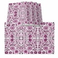 Pink Boho Placemats for Dinning Table Set of 6, Ethnic Tribal Floral ...