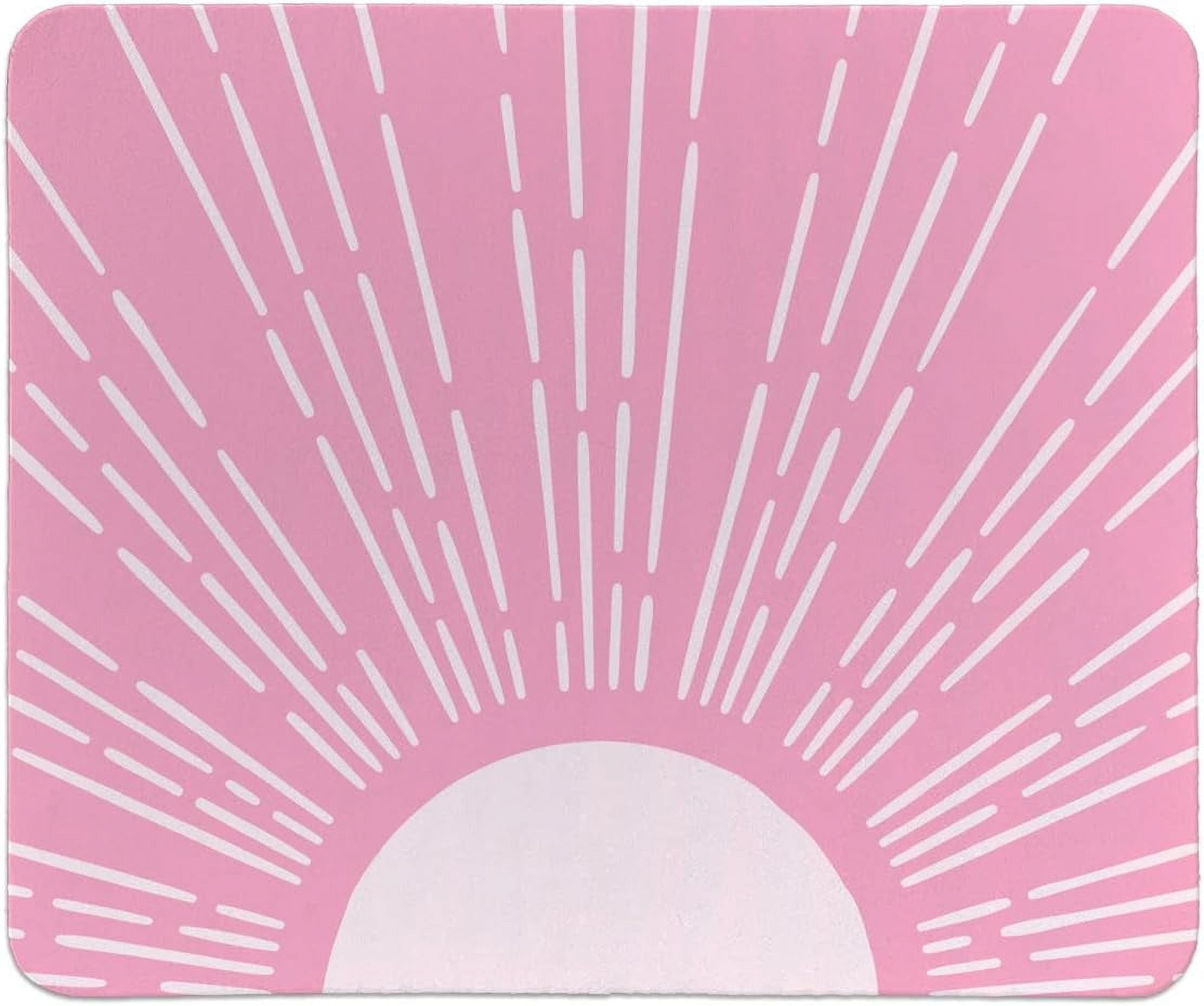Pink Boho Sun Mouse Pad Mid Century Modern Decor, Boho Desk Accessories ...