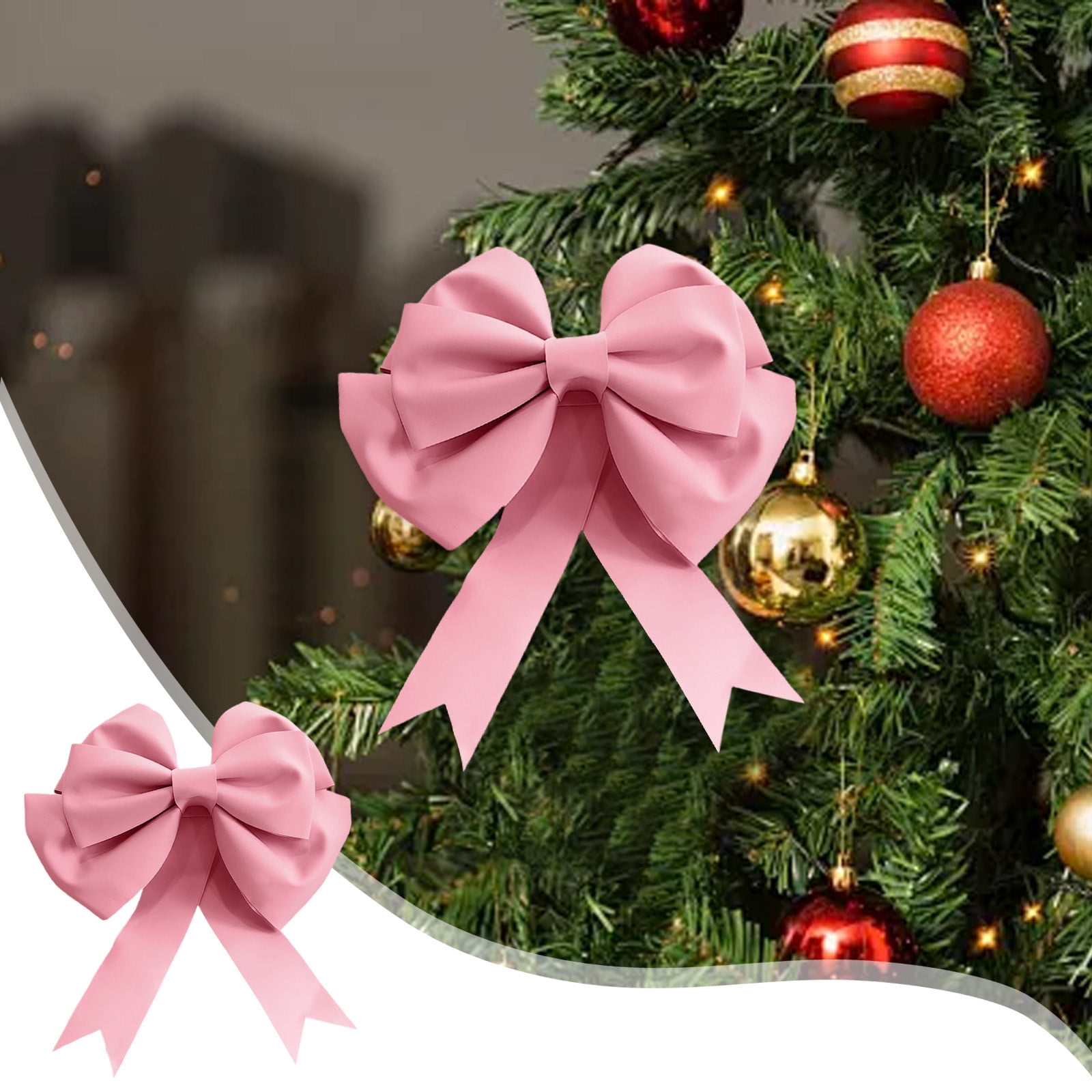 Pink Bow 3D Wrapping Bows No Assembly for Wreath Gift Wrapping Cake Box ...