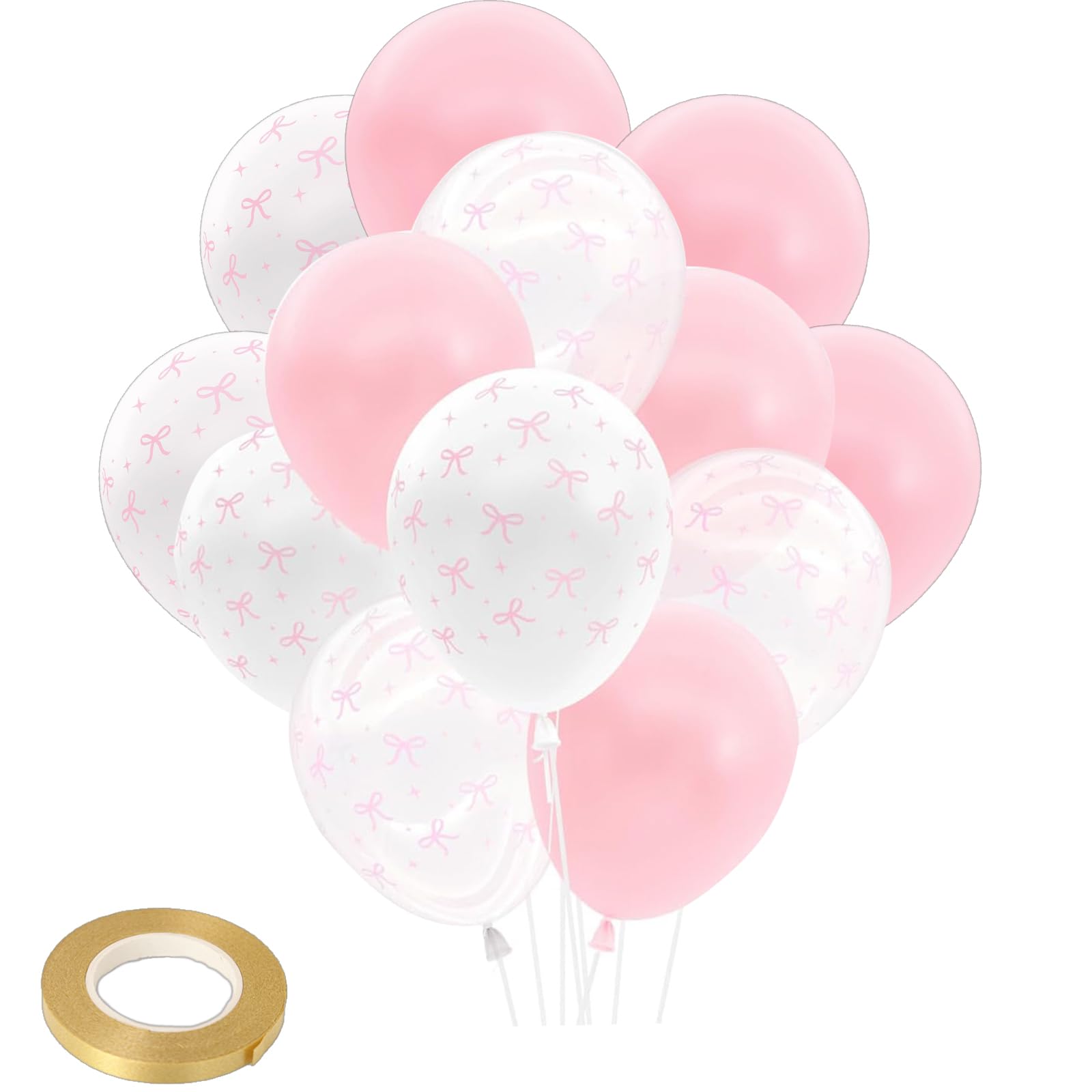 Pink Bow Balloons Party MMF7 Decorations - 30 pk, 12" | Coquette ...