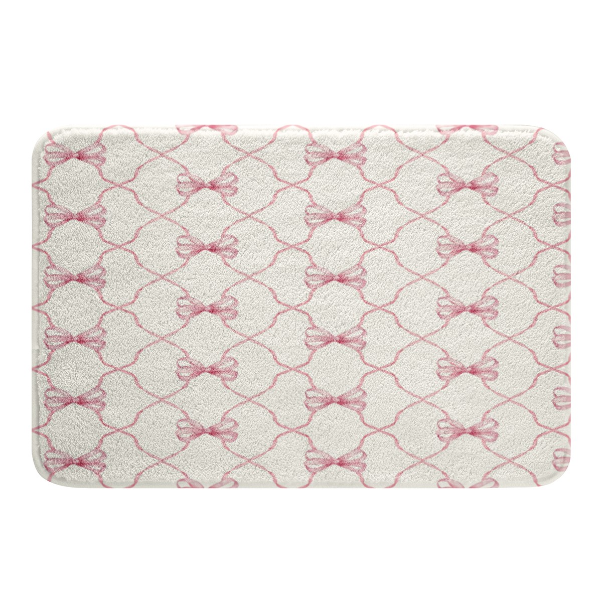 Pink Bow Bathroom Rug Cute Bowknot 20"X32" Bath Mat Non Slip Girls ...