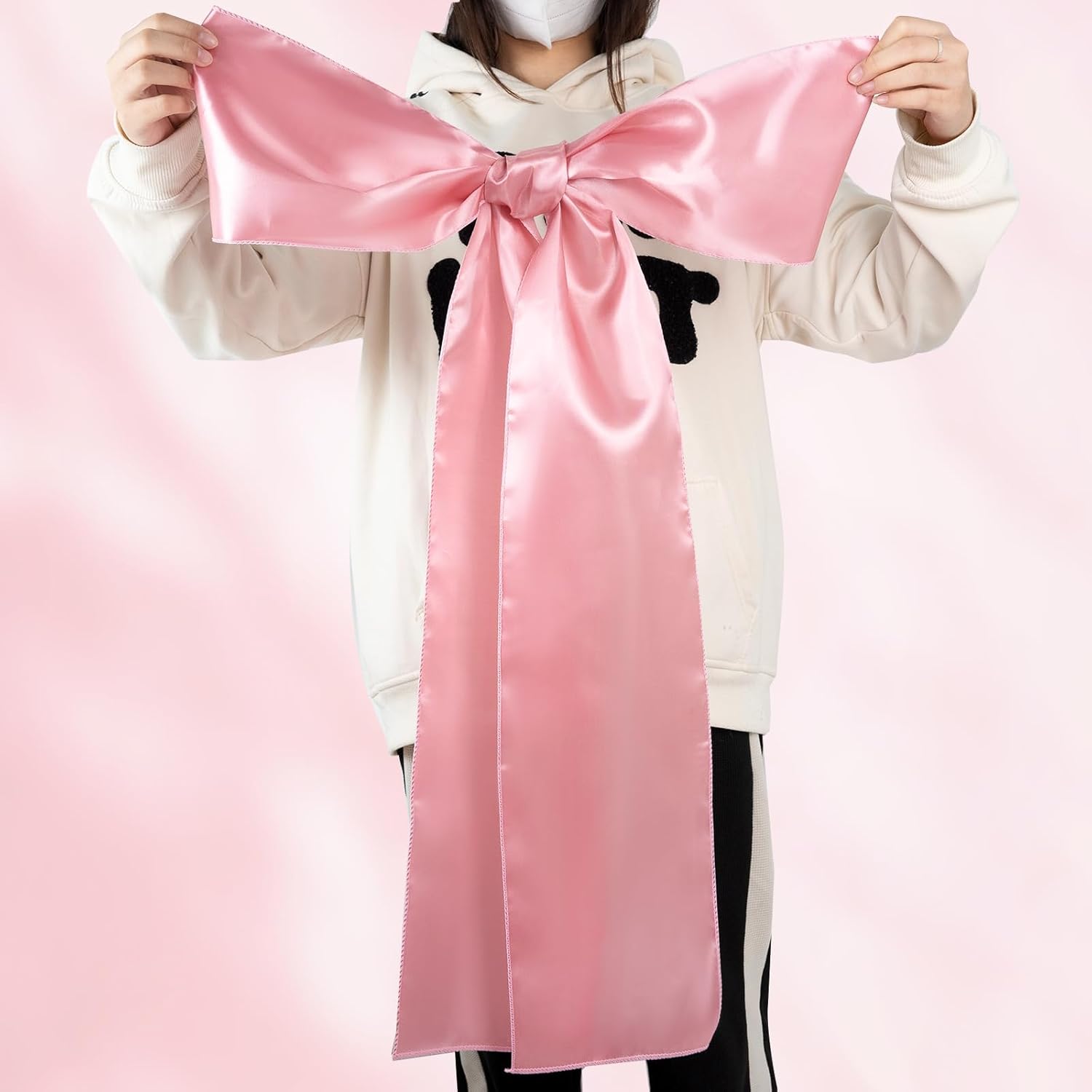 Pink Bow Birthday Party Decorations, 2 Pack Big Pink Bows 18 x 33 ...