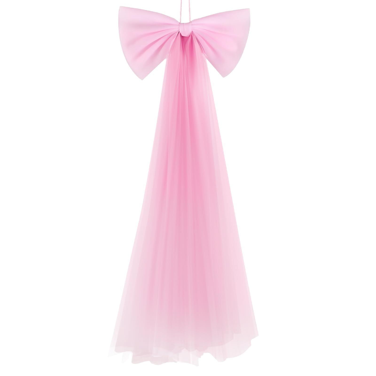 Pink Bow Birthday Party Decorations, Big Pink Bows 73 x 13 Inches ...
