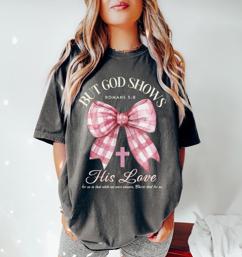Pink Bow But God Coquette Sublimation Girlie Christian Art Soft Girl Era Pink Ribbon Design ...