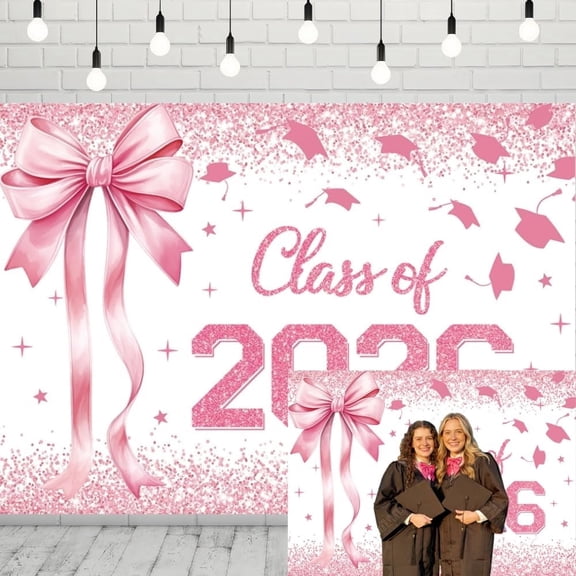 Congratulations Class of 2026 Backdrop Wildflower Graduation Background ...