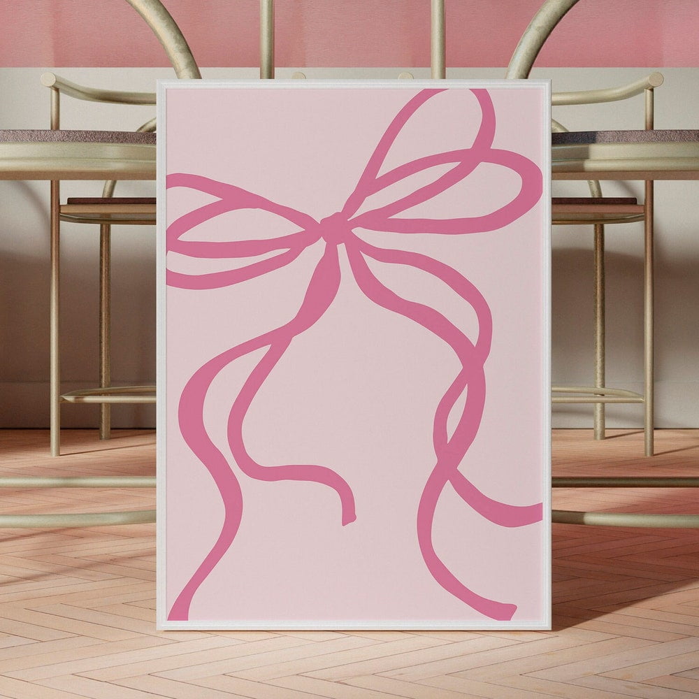 Pink Bow Cute Printable Wall Art, Pink Dressing Room Art Print ...