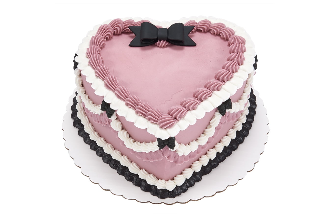 Pink Bow Heart Cake - Walmart.com