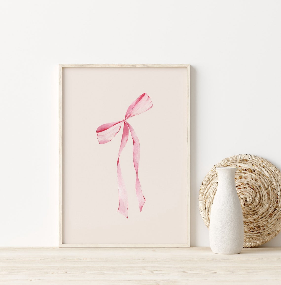 Pink Bow Print, Coquette Poster, Pink Bow Wall Art, Balletcore Poster ...