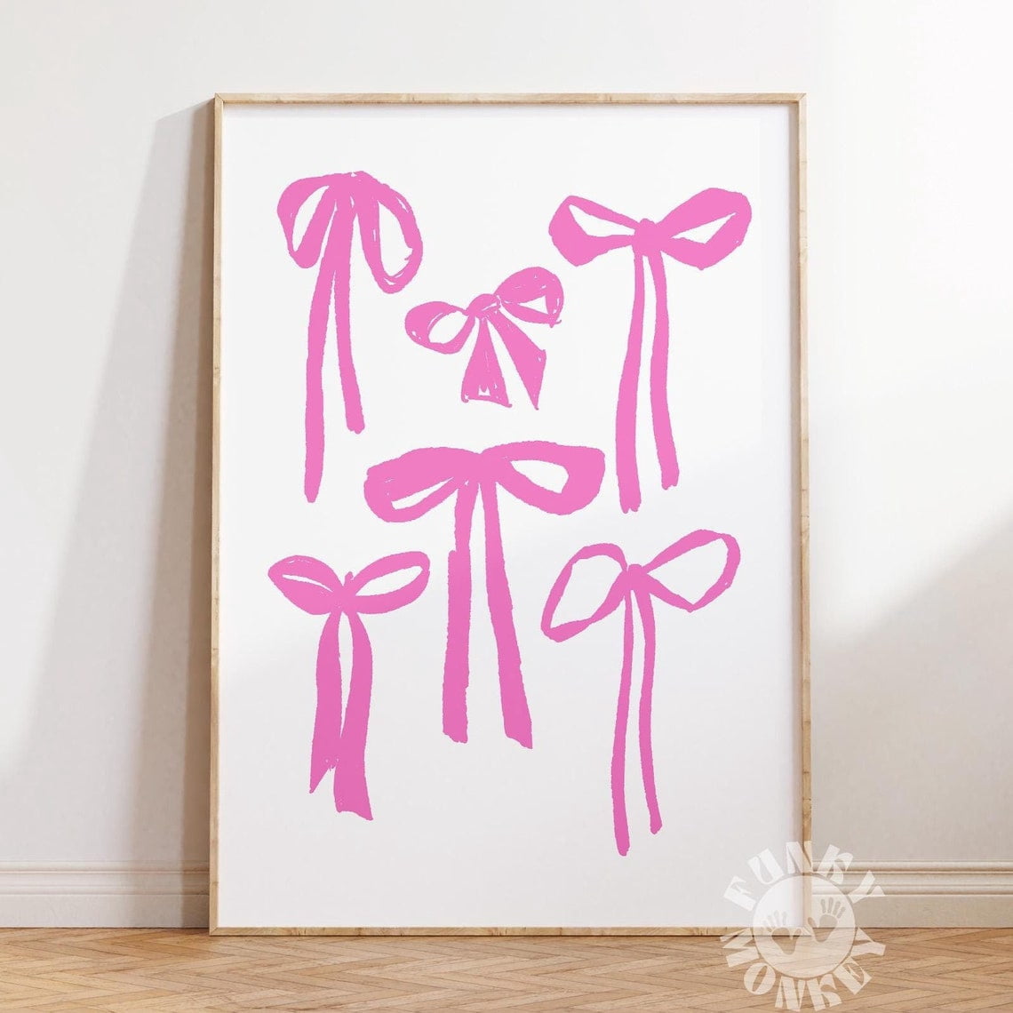 Pink Bow Print, Coquette Wall Art, Girly Room Decor, Aesthetic Poster ...